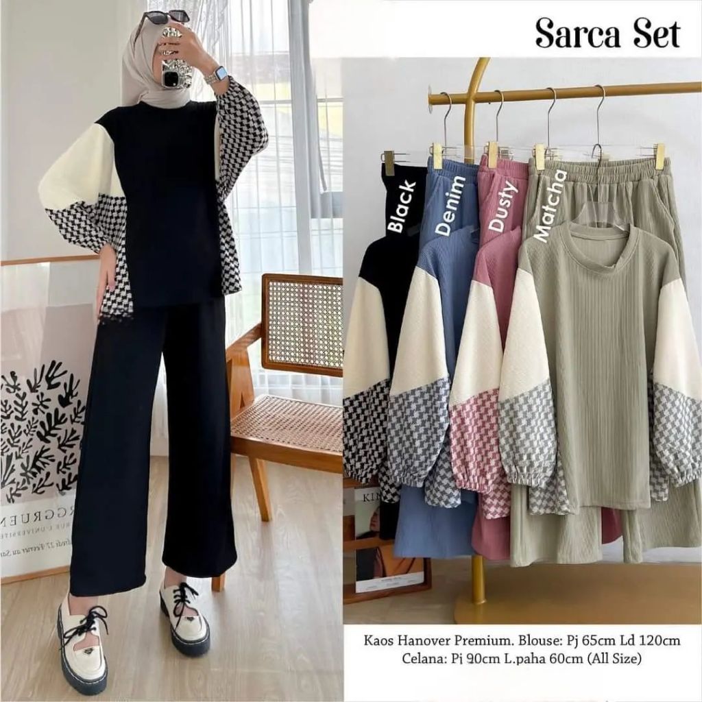 Jual SARCA SET Setelan Wanita Dewasa Terbaru 2024 setelan Elegan ...
