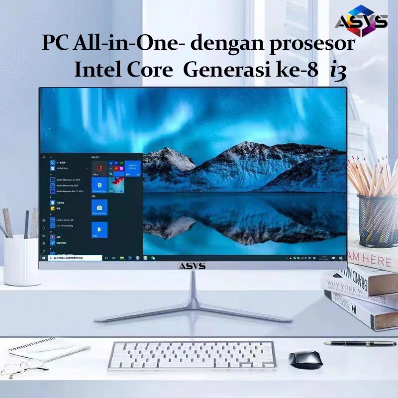 Jual ASVS PC All-in-One Baru Intel Core i3 komputer full Set Lengkap untuk Gaming Kantor dan ...