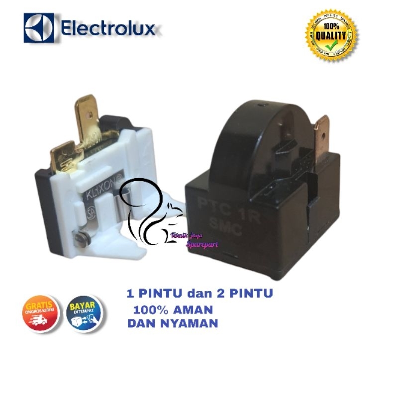 Jual Relay Ptc 1 Pin Kanan + Overload Kulkas ELECTROLUX 1 Pintu / 2 ...
