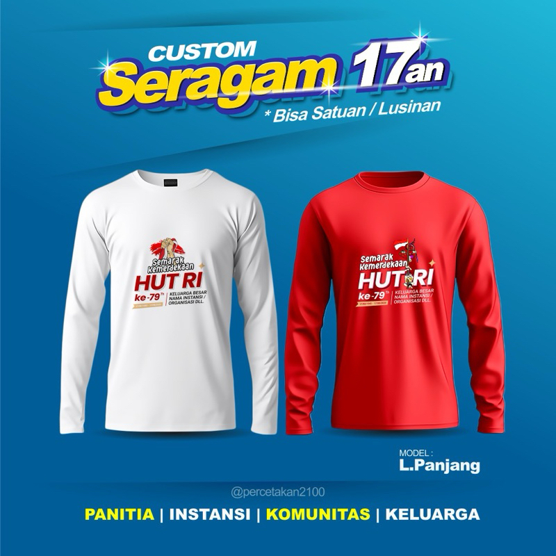 Jual Seragam Panitia 17an / Kaos Seragam 17 Agustusan / Kaos HUT RI 79 ...