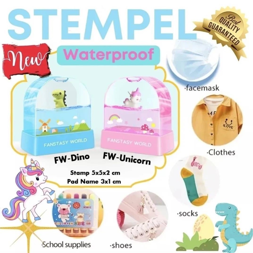 Jual WATERPROOF STAMP/STEMPEL TAHAN AIR/STEMPEL BAJU/CAP NAMA ANAK ...