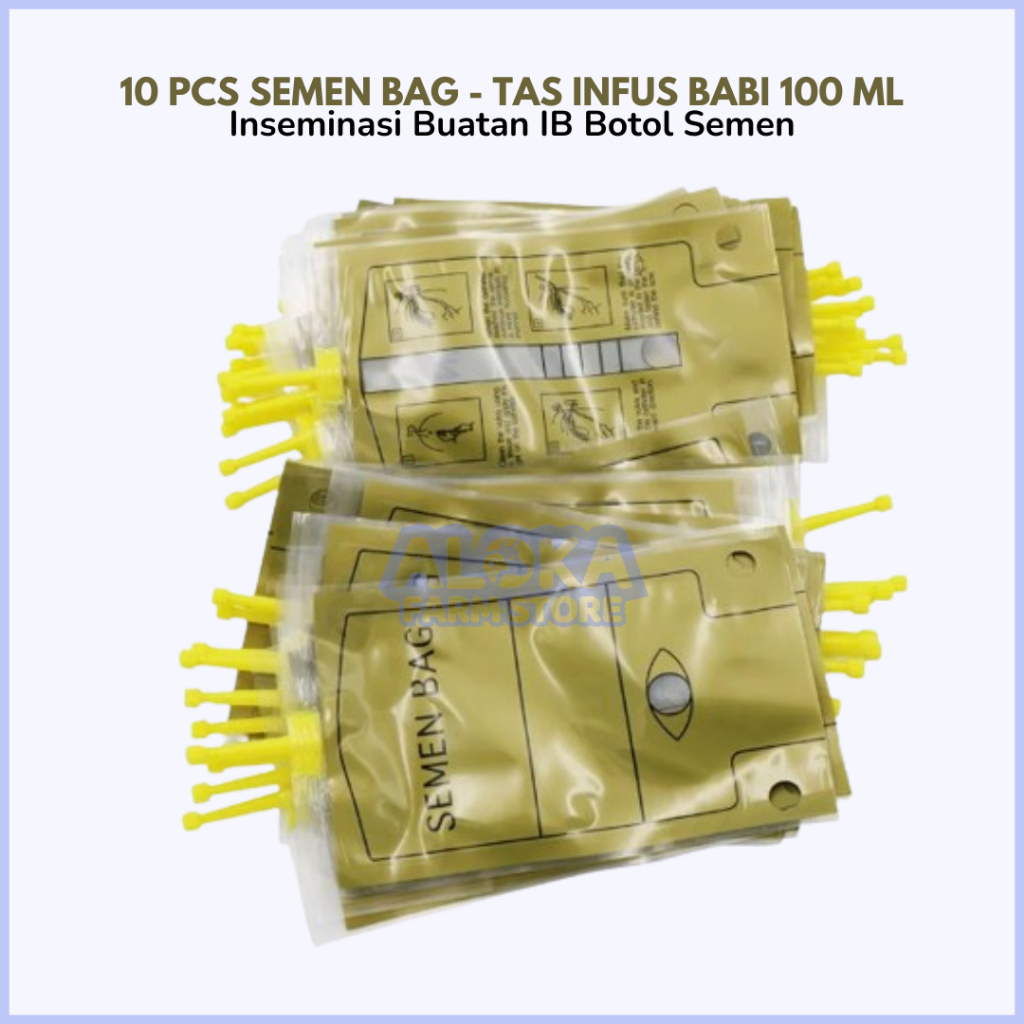 Jual Jual 10pcs Semen Bag - Tas Infus Babi 100 ml Inseminasi Buatan IB ...