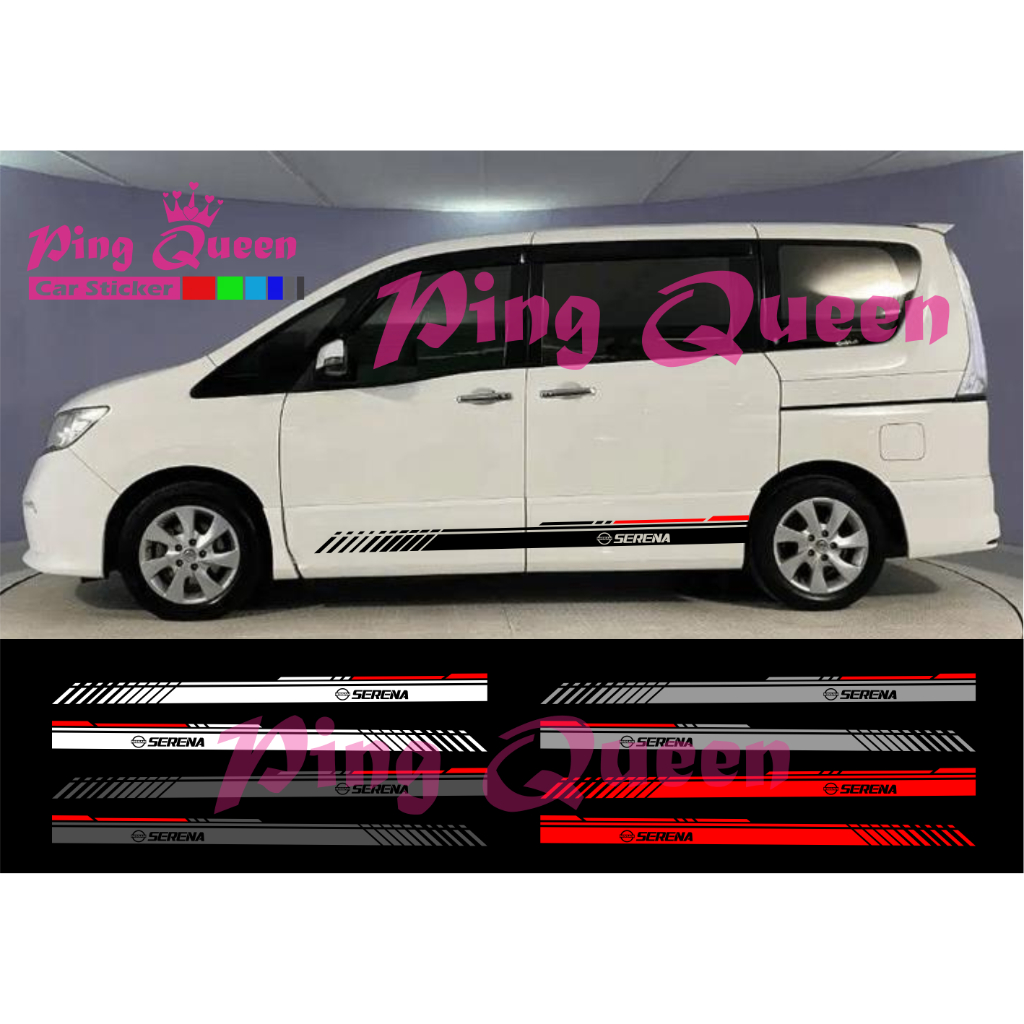 Jual Sticker mobil Serena striping sticker list mobil Nissan serena ...