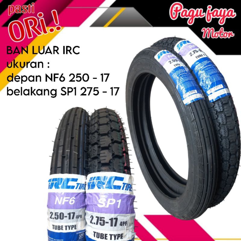 Jual paket ban luar irc sp1 275 17 dan nf6 250 17 salur klasik classic ...