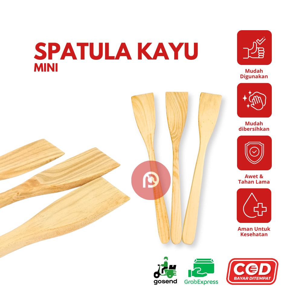 Jual Spatula Kayu Mini Serbaguna Food Grade Anti Jamur | Spatula Mini ...