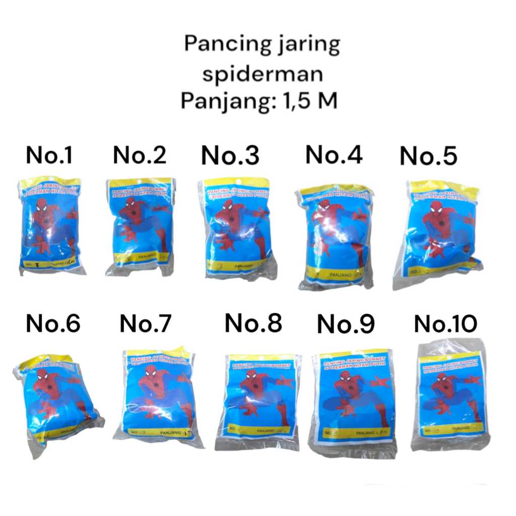 Jual PANCING JARING SPIDERMAN LENGKAP DENGAN TIMAH DAN PER | Shopee ...