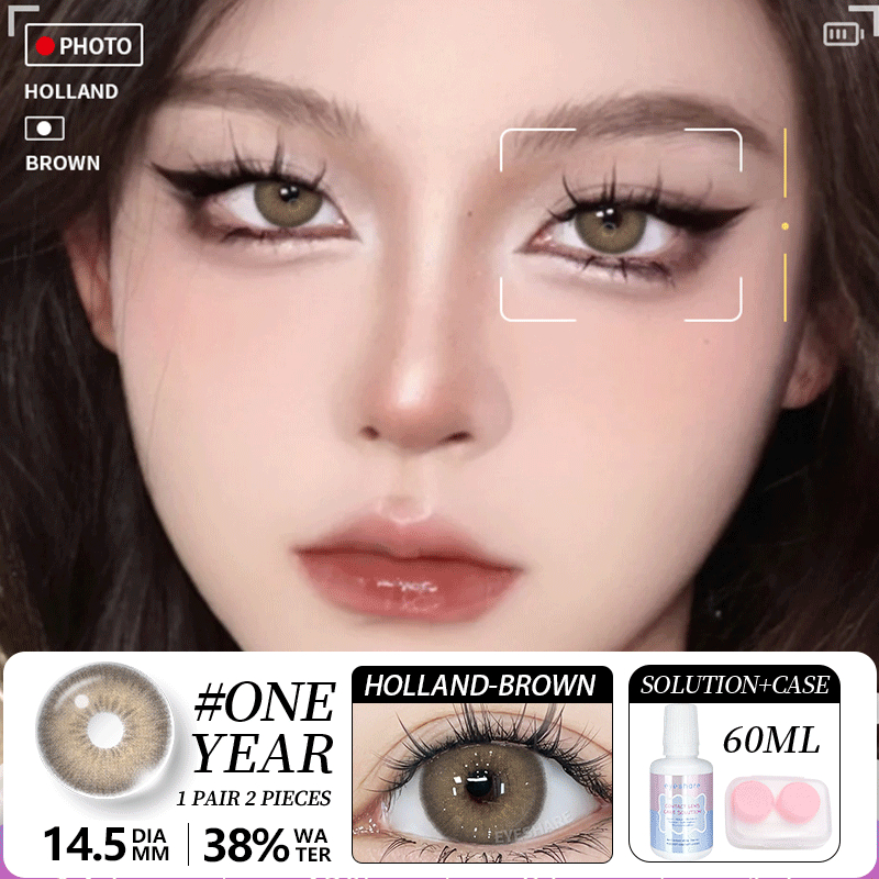 Jual (COD) Best Selling New Color Contact Lenses Brown 14.5mm Berlaku 1 ...