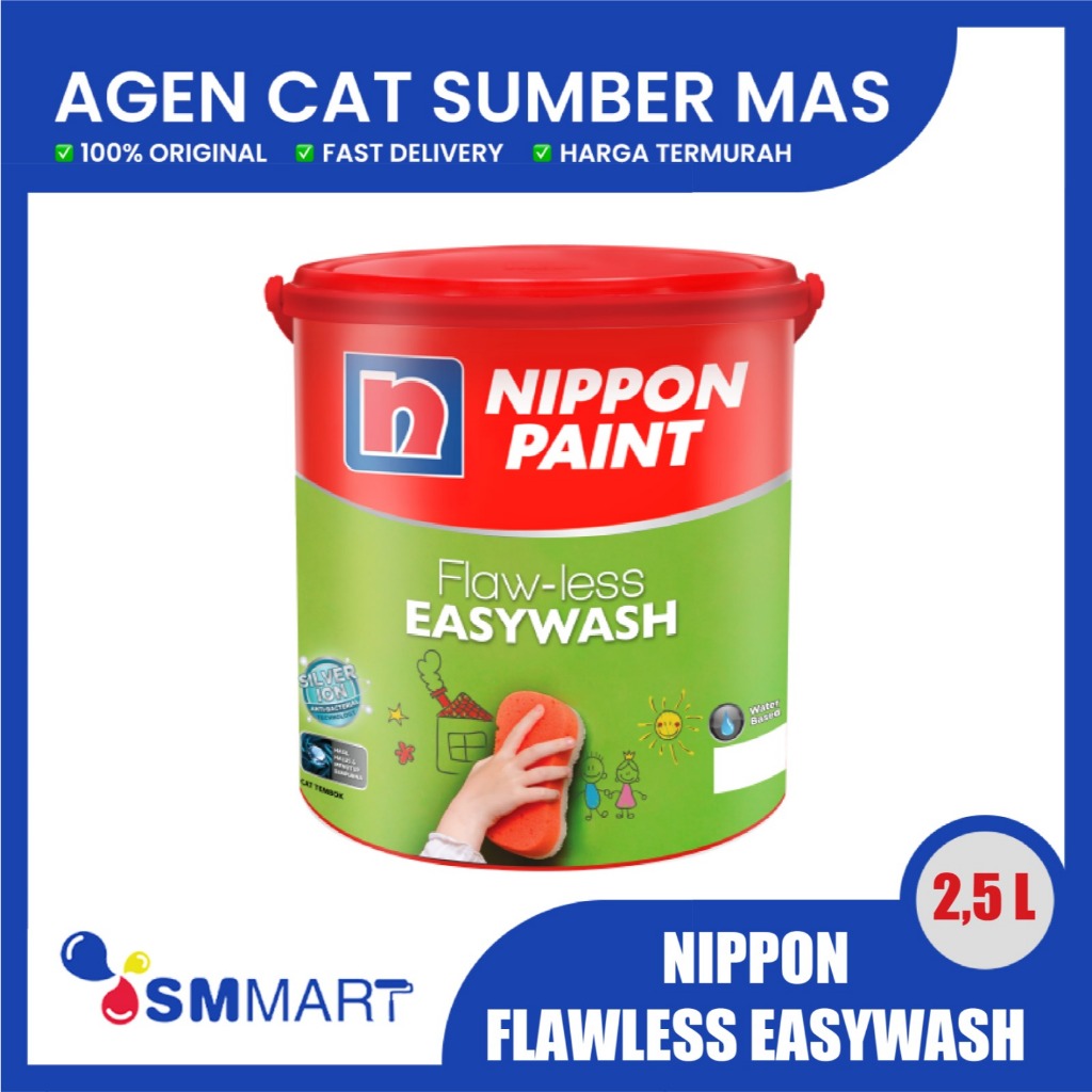 Jual NIPPON FLAWLESS EASY WASH CAT INTERIOR PREMIUM TINTING (BISA ...