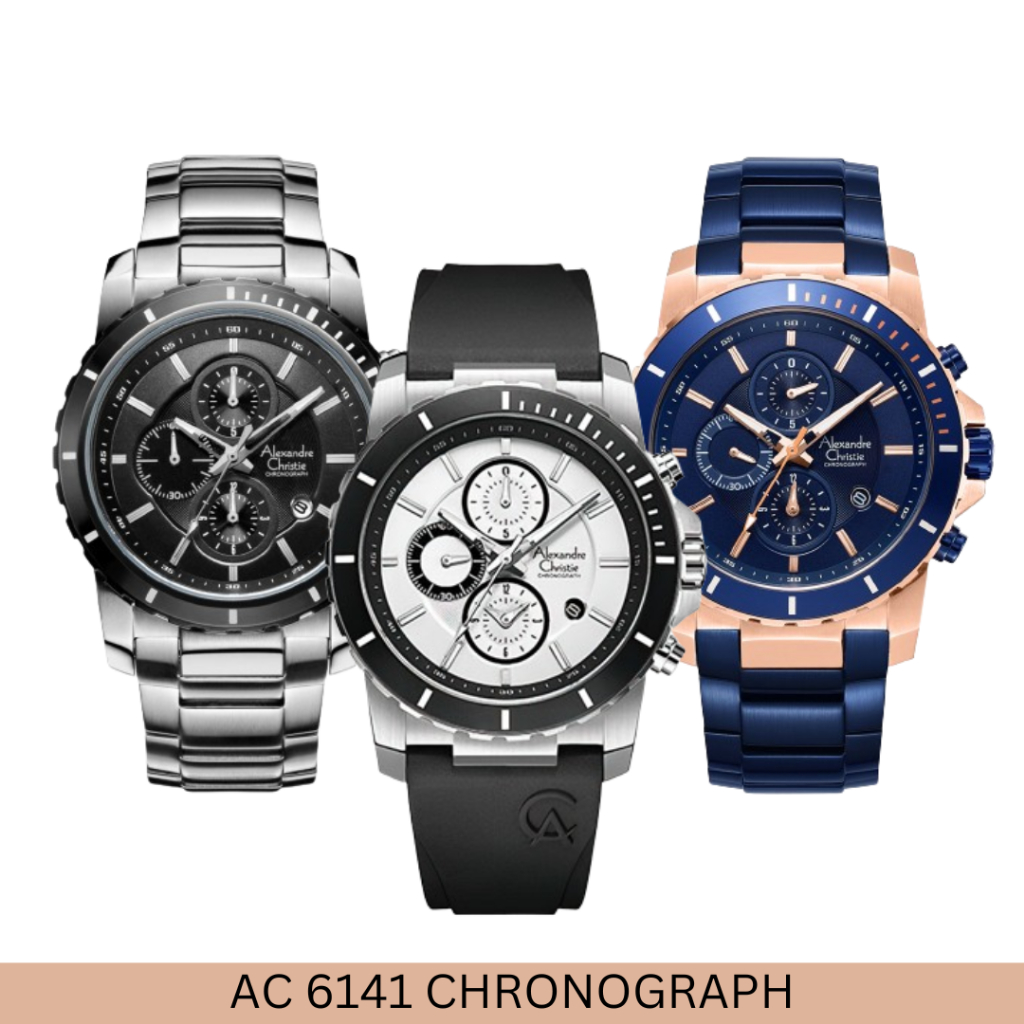 Jual Jam Tangan Pria Alexandre Christie AC 6141 / AC6141 Chronograph ...