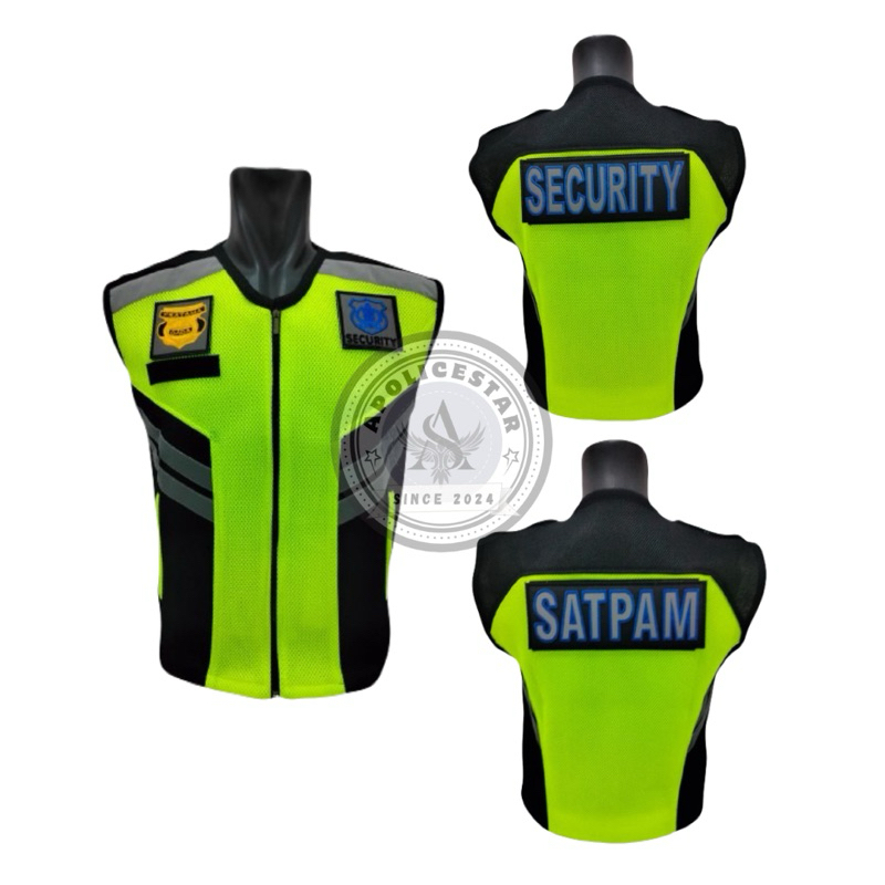 Jual rompi polisi | rompi security | rompi satpam bahan double mesh ...