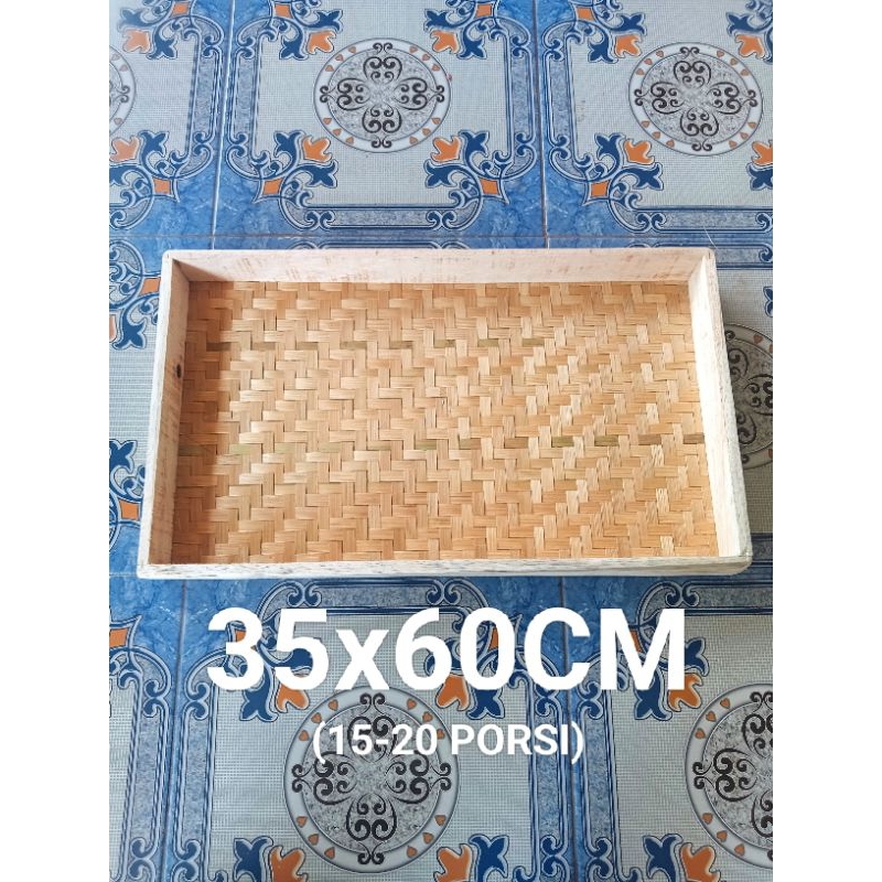 Jual tampah kotak/tampah tumpeng(15-18 porsi)/tampah bambu/nampang ...