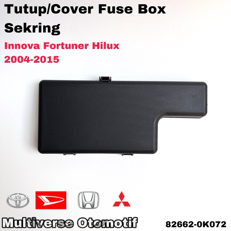 Jual Cover Tutup Fuse Box Sekring Innova Fortuner Hilux 2004-2015 ...