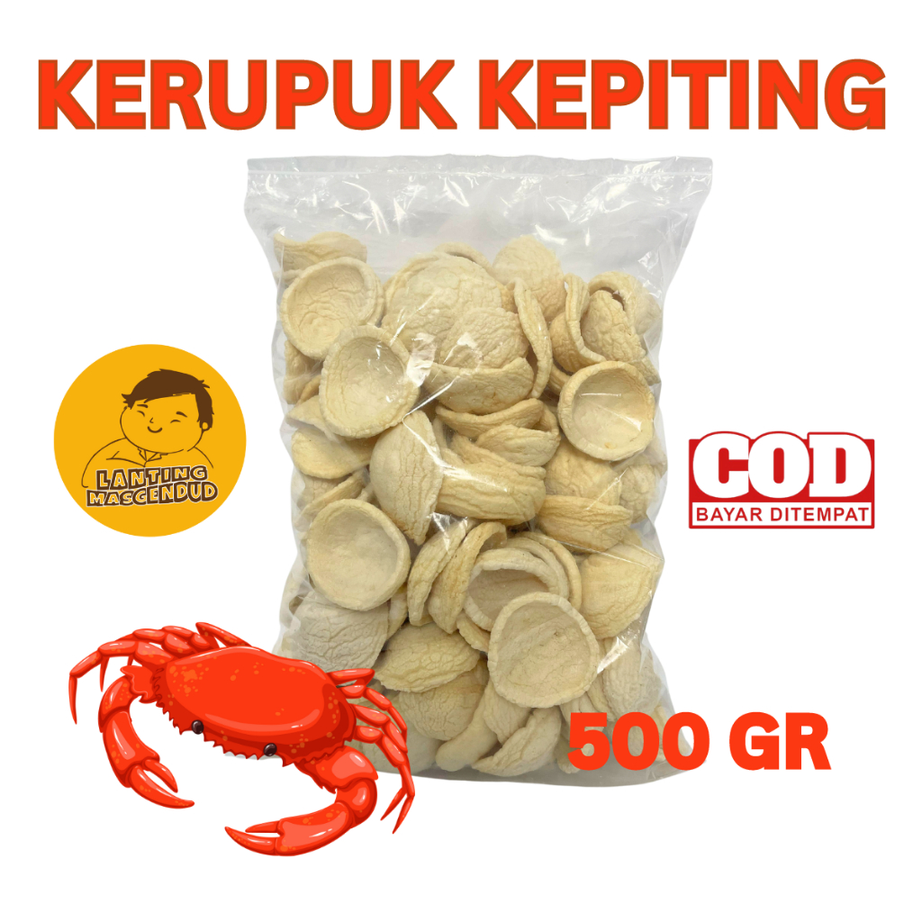 Jual Kerupuk Kepiting 500 Gr - Snack Gurih Asin Cemilan Seafood ...