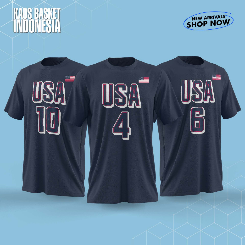 Jual Baju Basket Pria Wanita NBA T shirt basket Kaos USA Basketball ...