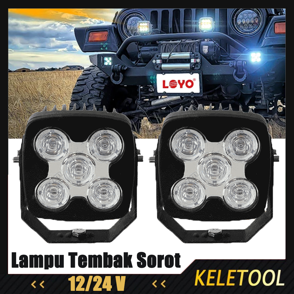 Jual 5 mata Lampu Tembak Mobil Super Terang doret 24 volt truck Sorot ...