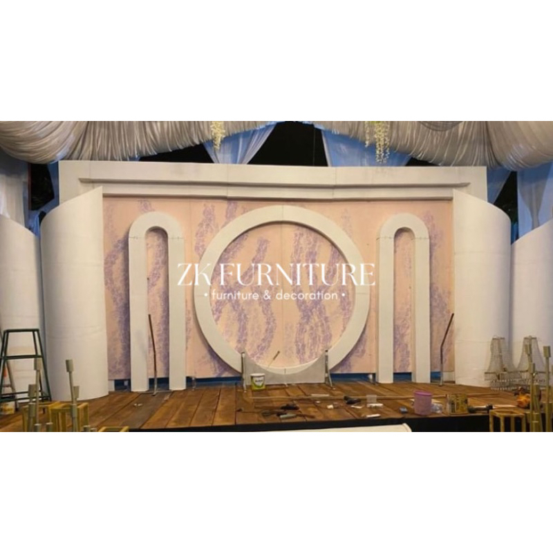 Jual pelaminan backdrop triplek mewah / dekorasi wedding backdrop ...