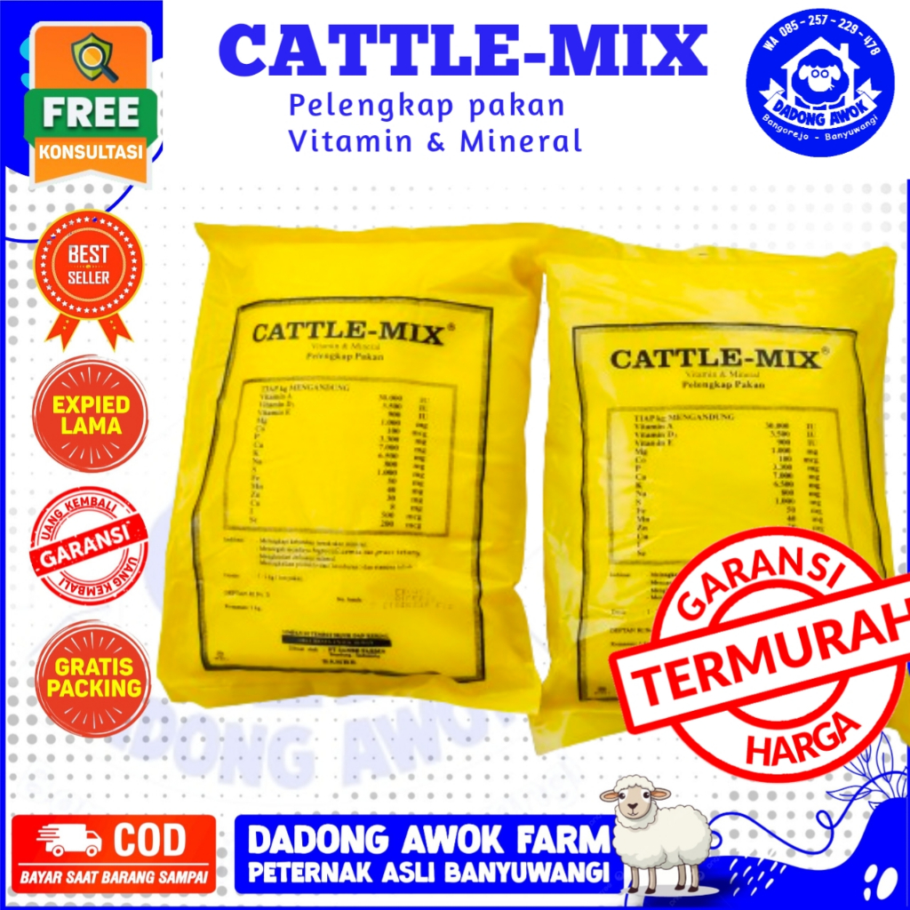 Jual Premix Cattle Mix 1kg Sanbe mineral calsium Penggemukan untuk ...