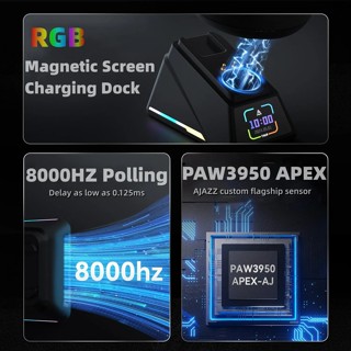 Jual Ajazz AJ159 / AJ-159 APEX Lightweight Wireless Tri-Mode PAW3950 8KHz Gaming Mouse With RGB ...