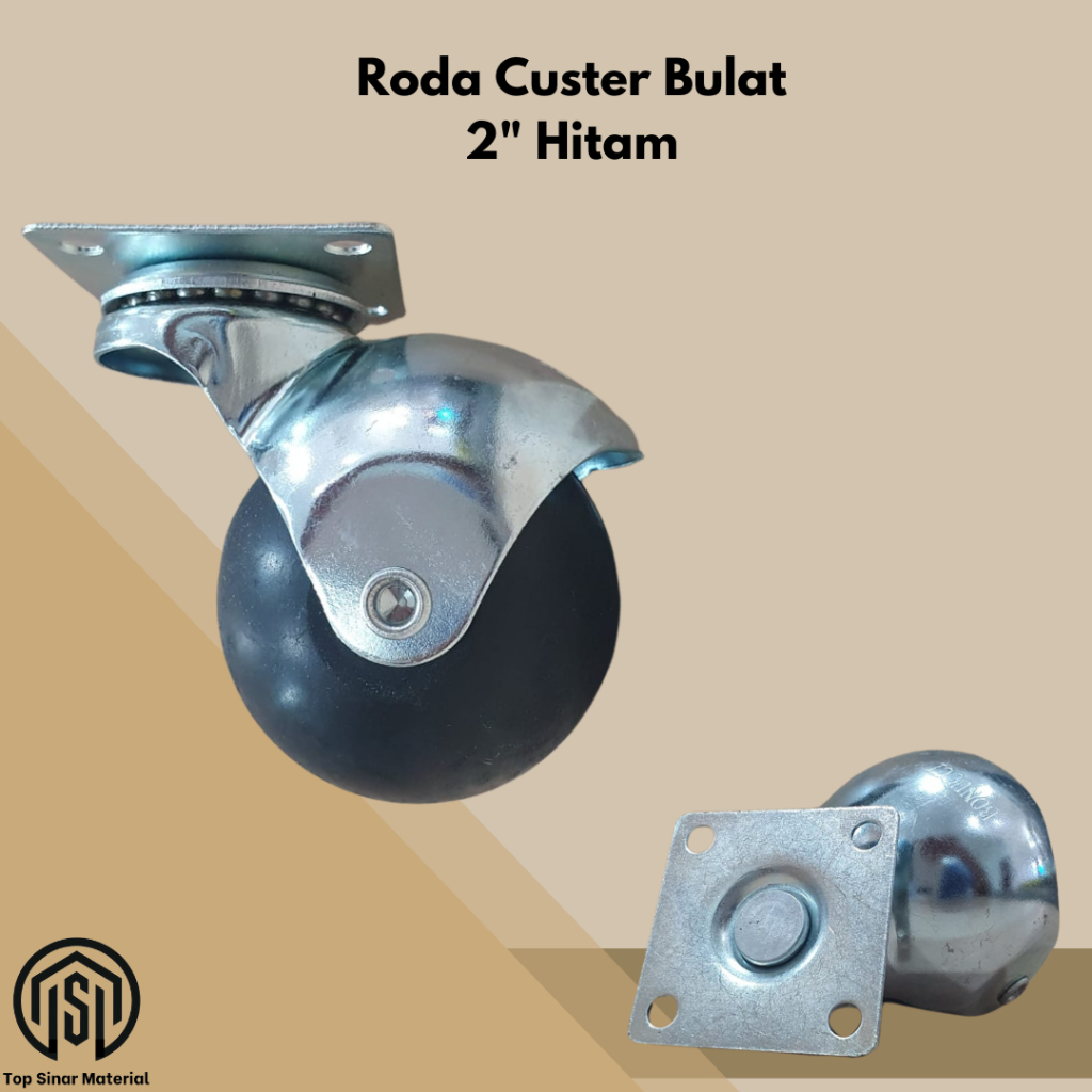 Jual Roda Caster Bulat Hidup 2 Inch / TG 50 Kastor Karet Etalase Kursi ...