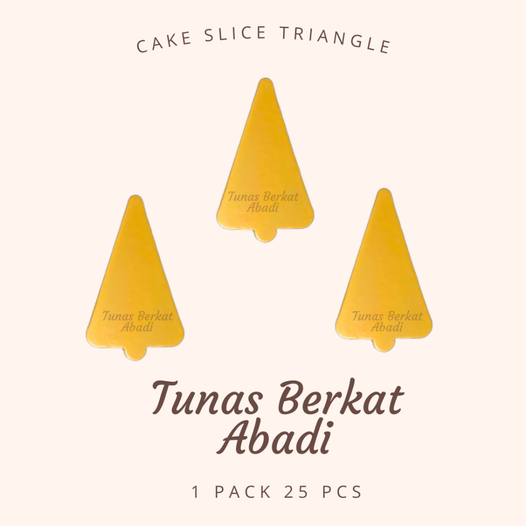 Jual Alas Kue Gold / Cake Slice Triangle / Cake Slice Segitiga Premium ...