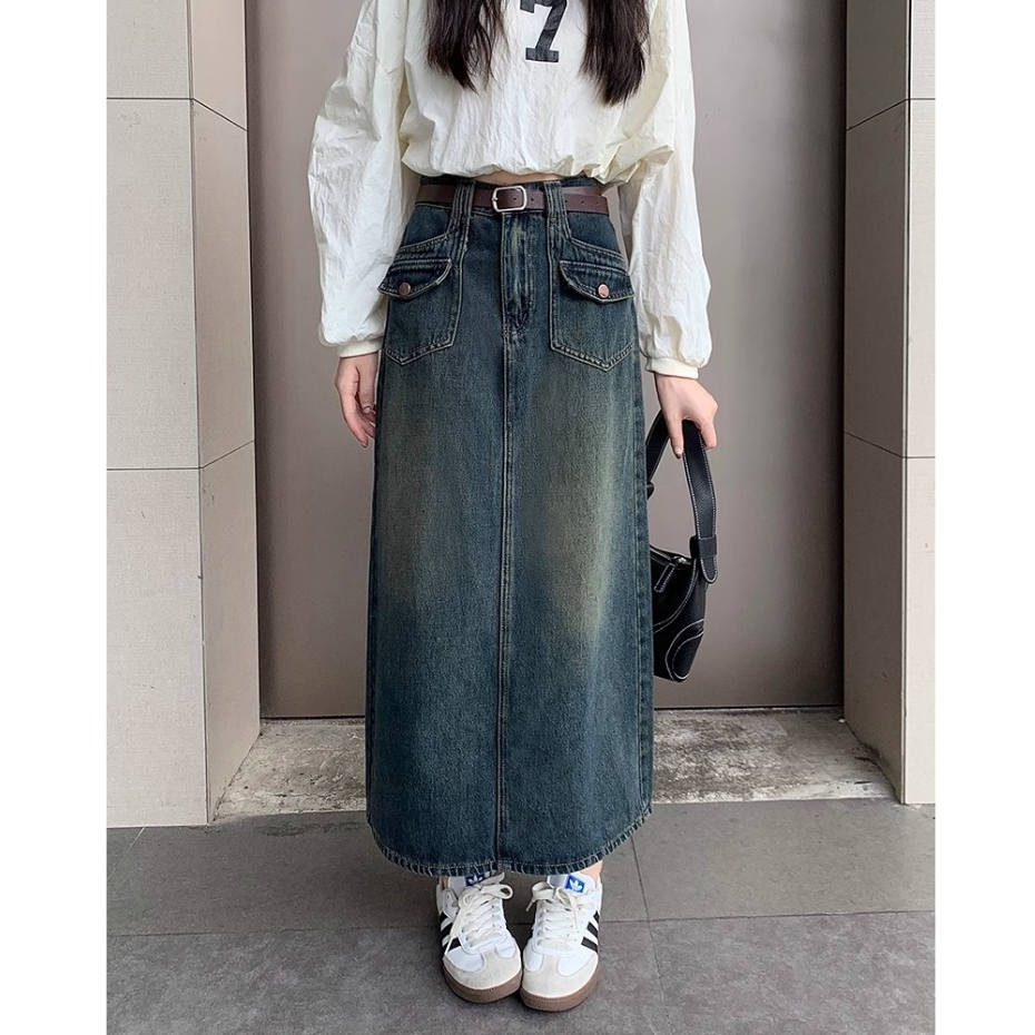Jual Emily Rok-Original New Rok Jeans Wanita Highwaist Denim Rok Biru ...
