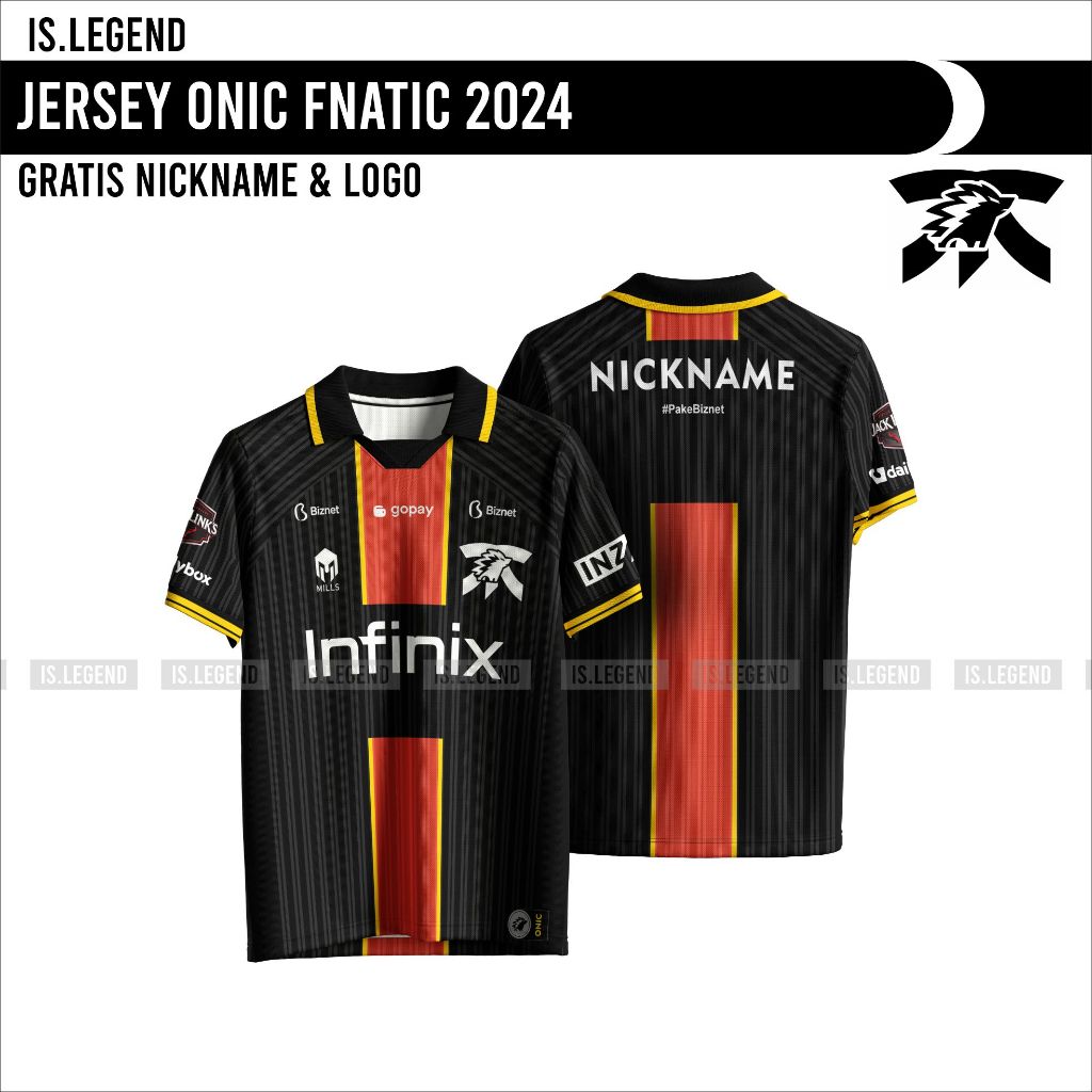 Jual Jersey Onic Signature Hitam Full Printing Free Nickname | Shopee ...
