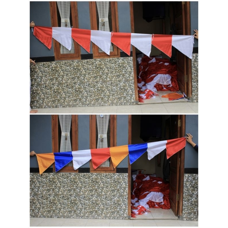 Jual Bendera merah putih umbul umbul gergaji polos tanpa garuda | Shopee Indonesia