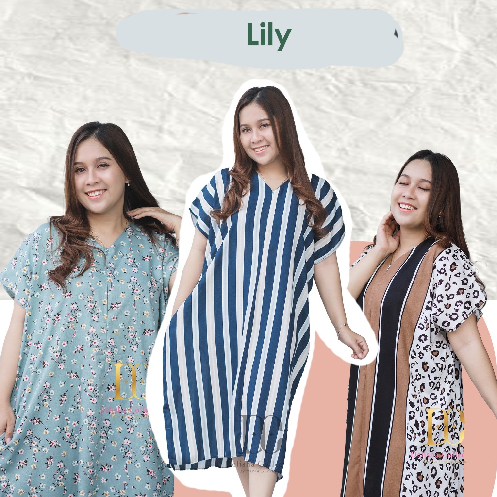 Jual MyDelishaa Home Dress Daster Wanita Midi Dress LILY Series ...