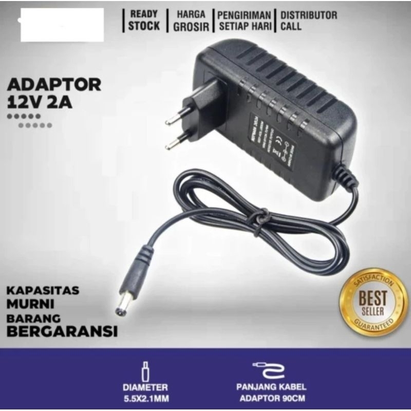 Jual Adaptor 2A 12V 2 Ampere 12 Volt Adapter Cctv Camera Led Power ...