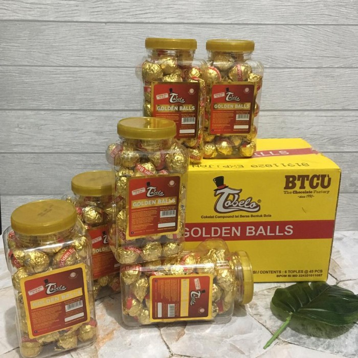 Jual TOBELO COKLAT GOLDEN BALL 1 TOPLES ISI 40 PCS | Shopee Indonesia