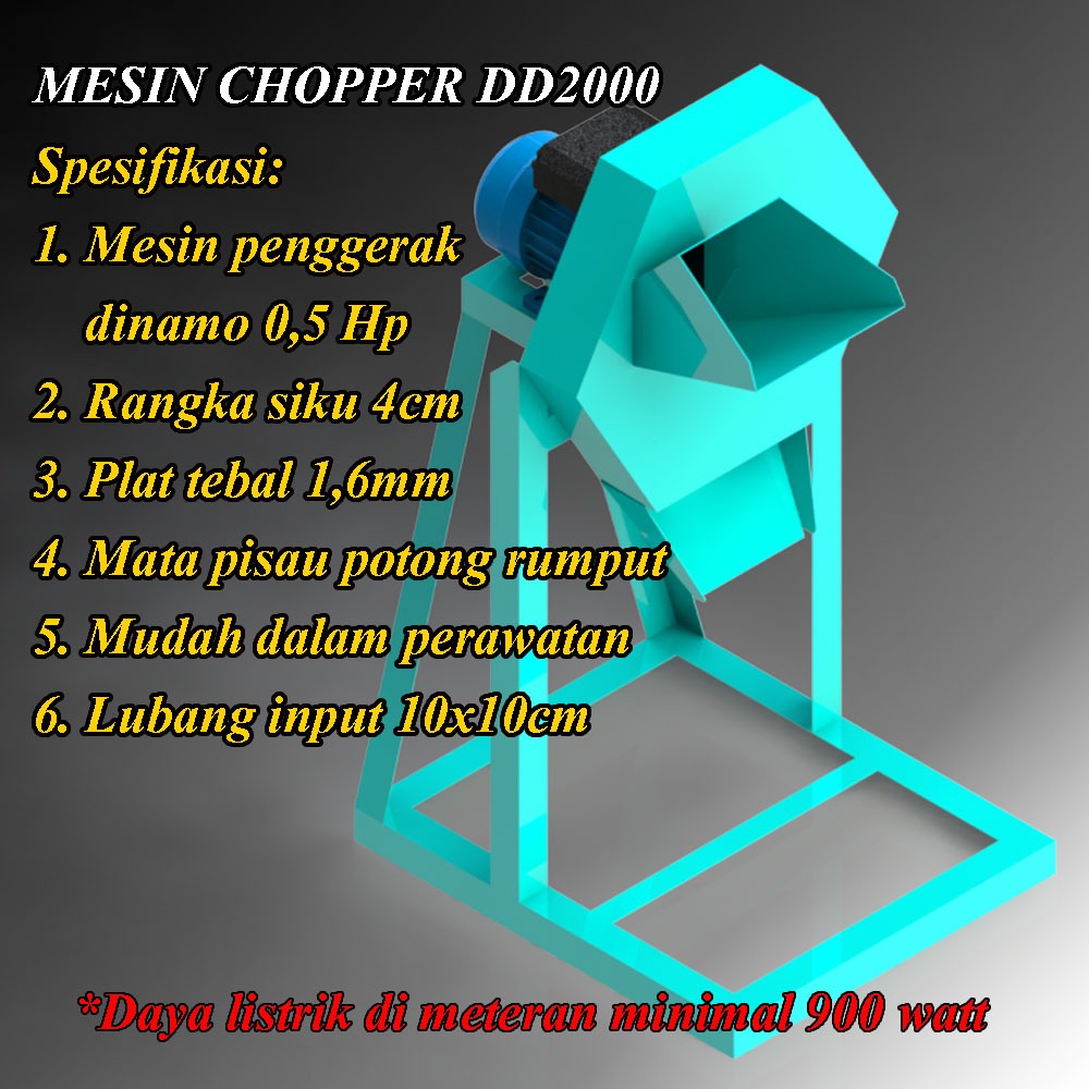 Jual Mesin Chopper Cacah Rumput Model DD2000 | Shopee Indonesia