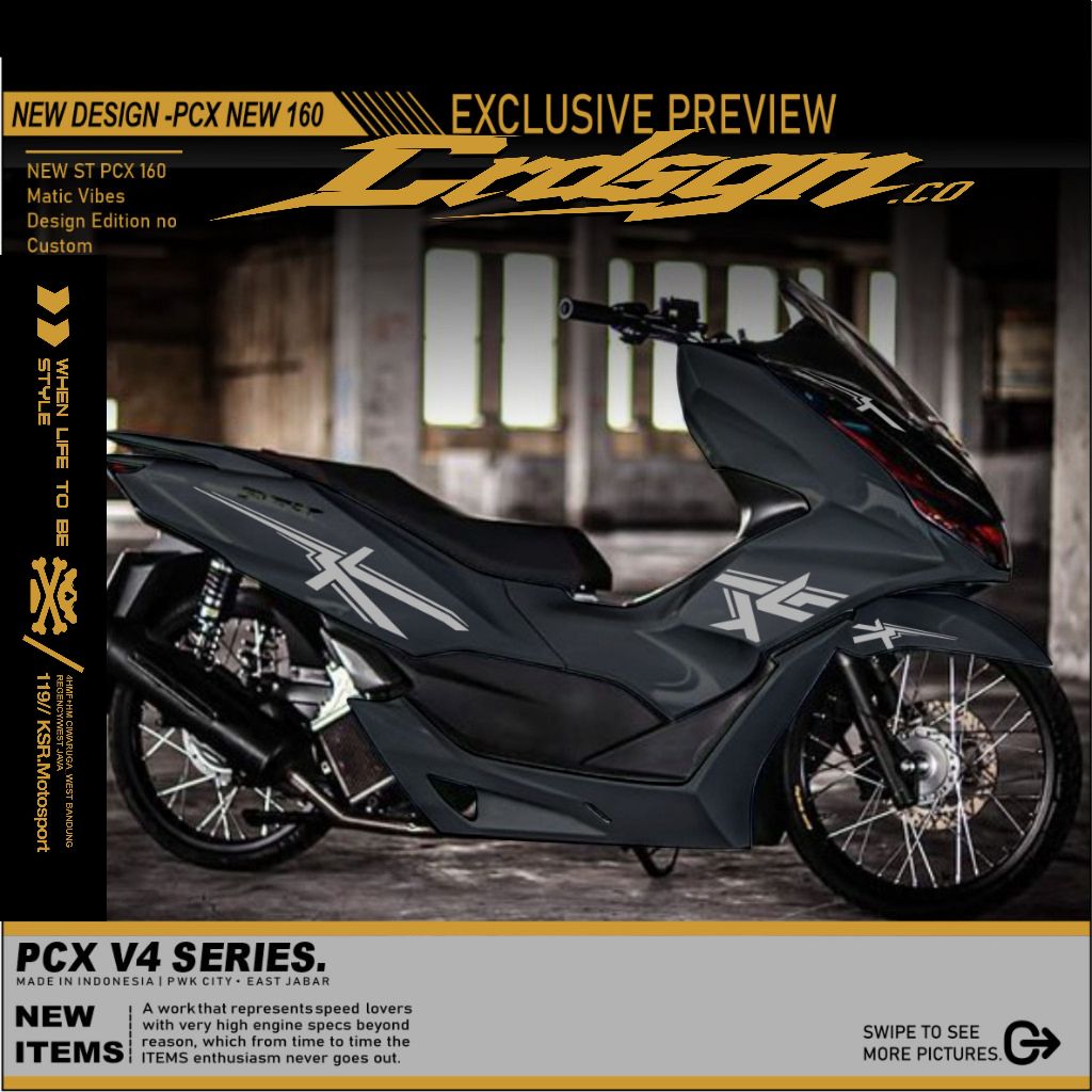 Jual CUTTING STICKER STRIPING VARIASI ALL NEW PCX 150 STRIPING VARIASI ...