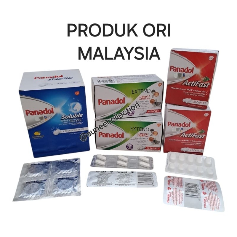 Jual ( Strip ) Panadol Malaysia / Panadol Extend / Panadol Soluble ...