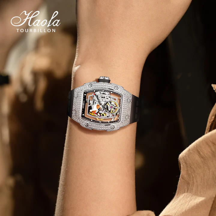 Jual JAM TANGAN HAOFA CRYSTAL BEZEL MIDDLE SIZE MODEL 1992 AUTOMATIC ...