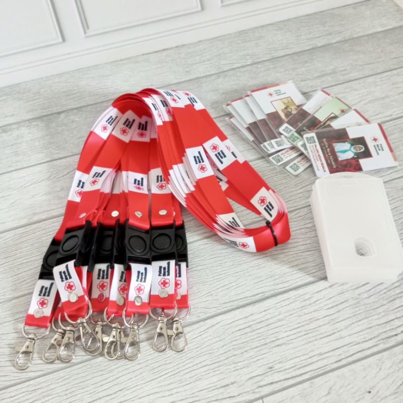 Jual Tali Id Card PMI / Tali Lanyard Palang Merah Indonesia |Bisa ...