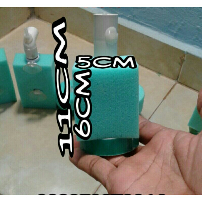 Jual 12 Buah Biofoam tinggal sambung selang aerator size 11cm busa ...