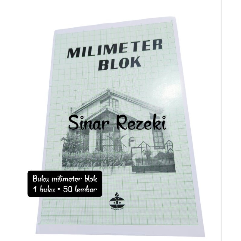 Jual 1 buku = 50 lembar!!Buku milimeter blok/buku milimeter | Shopee ...