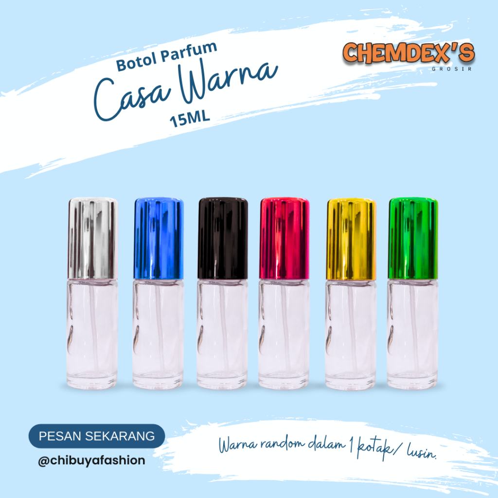 Jual Botol Parfum 15ML CASSA WARNA // DRAT || BOTOL PARFUM 15ML ...