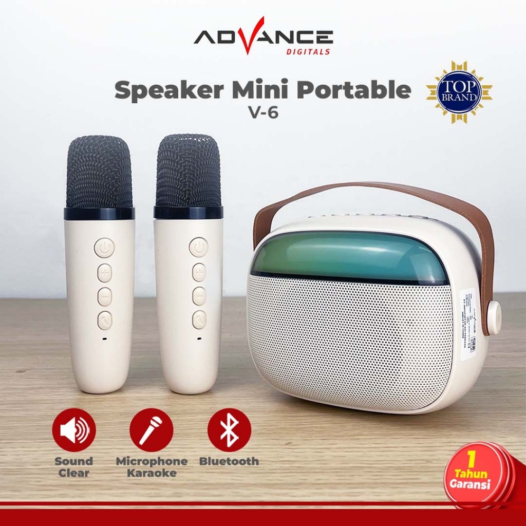 Jual Speaker Bluetooth Portable Advance V6 HiFi Stereo Karaoke dapat ...