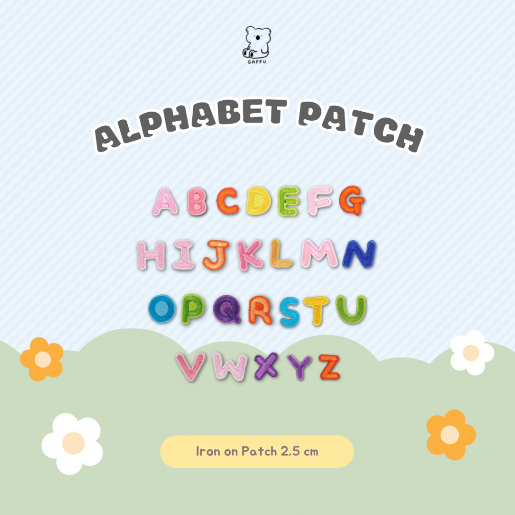 Jual Gaffu | Alphabet Patch | Patch Bordir Iron On | Cute Patch | Harga ...
