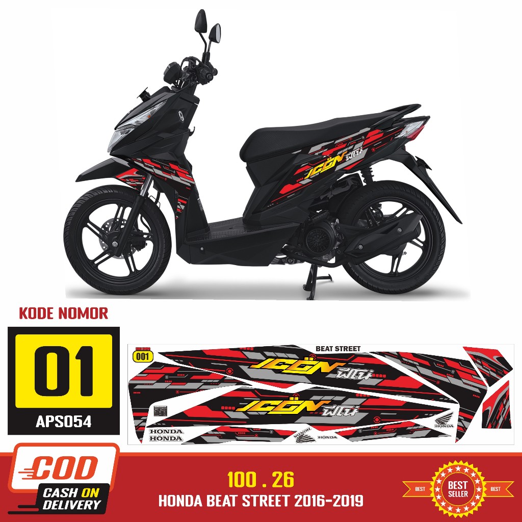 Jual Stiker Striping Honda Beat Street 2016-2019 APS054 - Lis Grafis ...