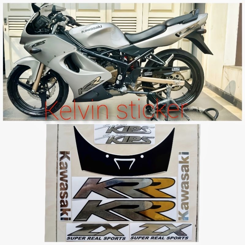 Jual stiker striping ninja rr old krr zx silver crom | Shopee Indonesia