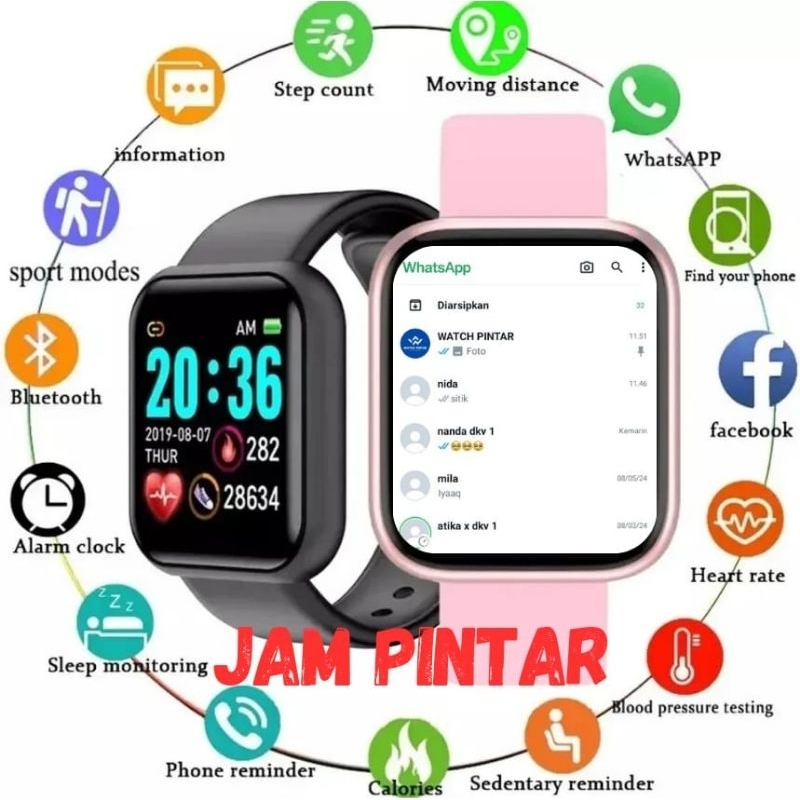 Jual SMARTWATCH ANDROID 4g IP67 Y68 JAM TANGAN PINTAR ANTI AIR PRIA ...