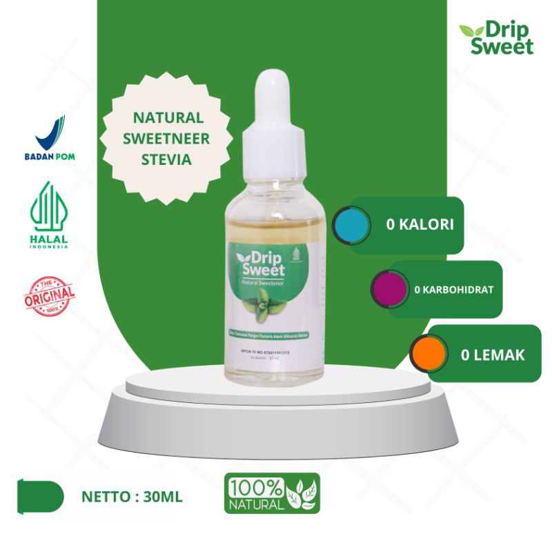 Jual DripSweet Gula Stevia Pemanis Alami Cair - 30ml | Shopee Indonesia