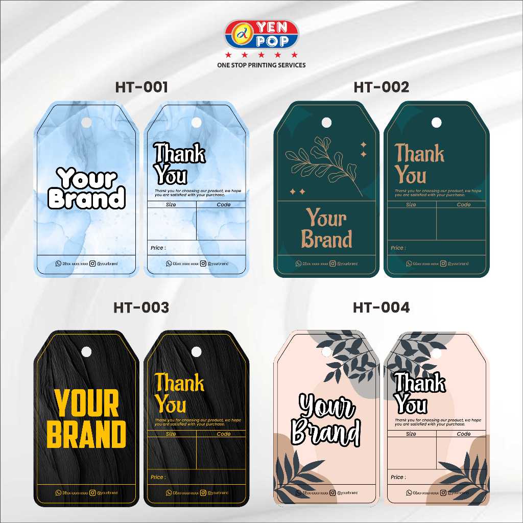Jual Label Hang tag Baju / Hang Tag Baju / Hang Tag Custom / Hang Tag ...