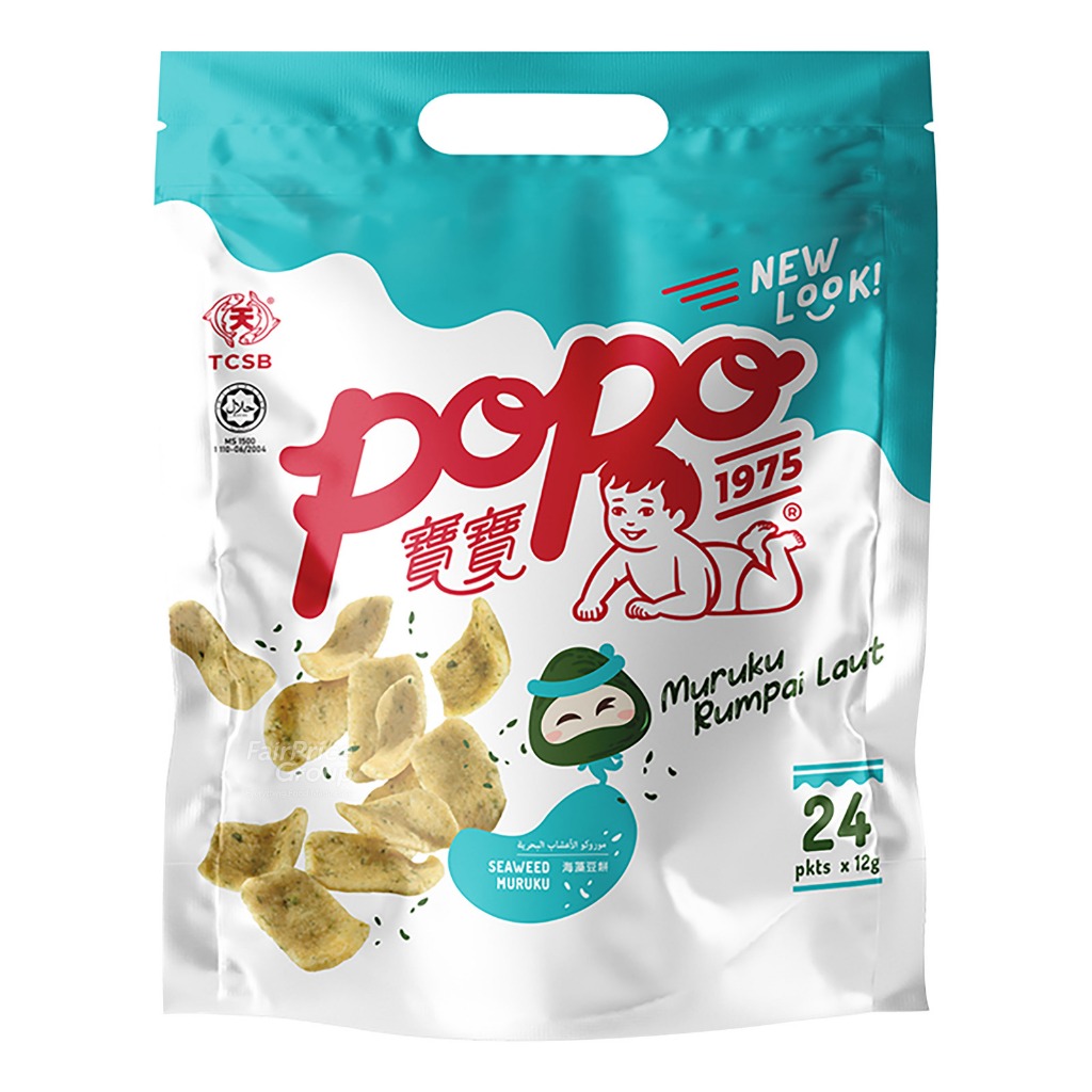 Jual Popo Muruku Ikan Rasa Seaweed Muruku Rumput Laut POPO Muruku Fish Snack | Shopee Indonesia