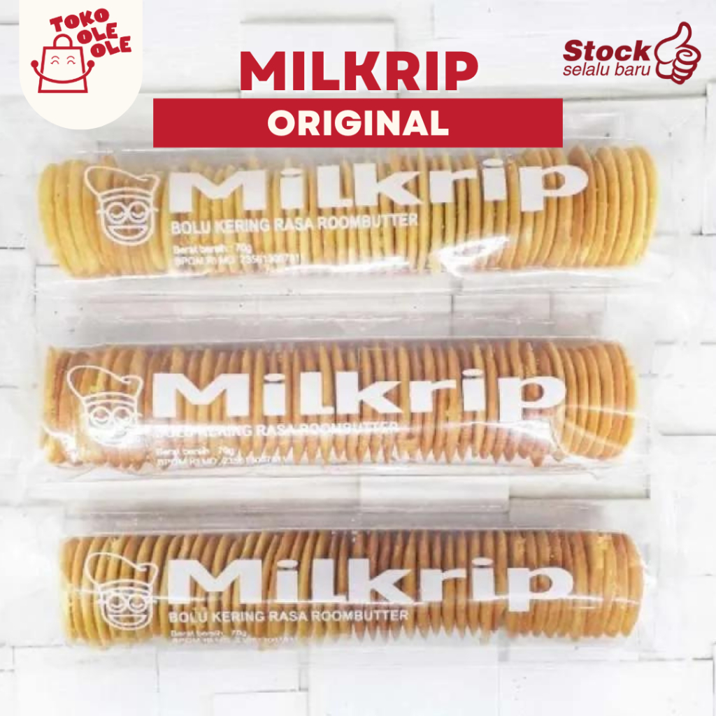 Jual Milkrip Cookies Kue Kering Camilan Kue Bolu Kering Rasa Milk ...