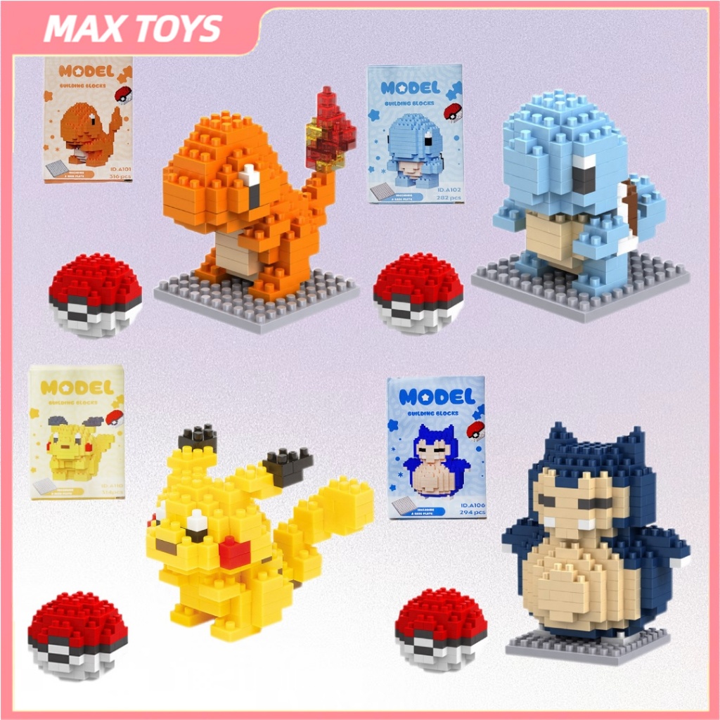 Jual Pokémon Mini Block Bricks Toys Pikachu DIY Susun Blok Charmander ...