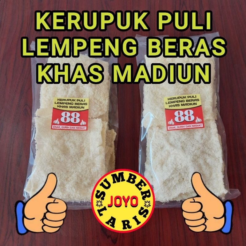 Jual kerupuk puli LEMPENG BERAS MADIUN matang merk 88 (isi 8 keping ...