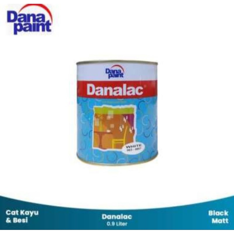 Jual Danalac Cat minyak kayu besi galvanis 0.9Liter Black Matt hitam ...